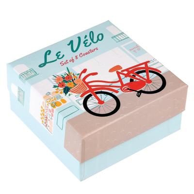 China Persoonlijke afdruk Kleine lege vierkante coaster set verpakkingsdoos voor coasters Te koop