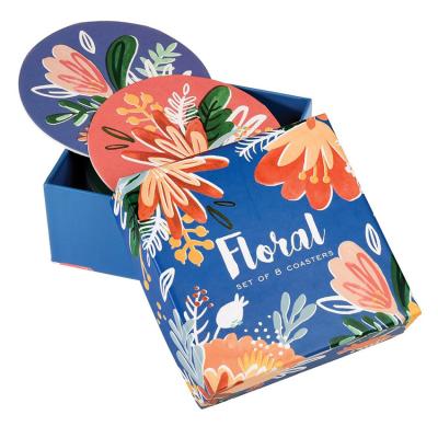 China Persoonlijke afdruk Kleine lege vierkante coaster set verpakkingsdoos voor coasters Te koop