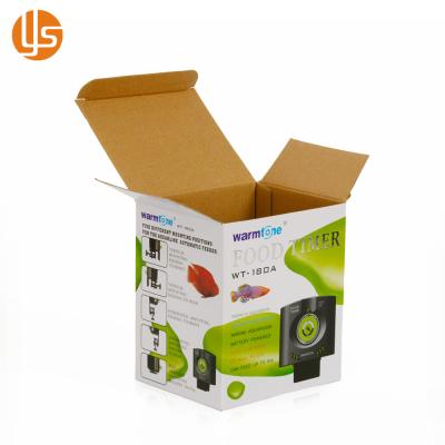 China Op maat gemaakte golfpapier auto slot bodem eenvoudige papier verpakkingsdoos Te koop