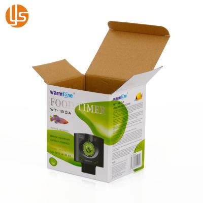 China Op maat gemaakte golfpapier auto slot bodem eenvoudige papier verpakkingsdoos Te koop