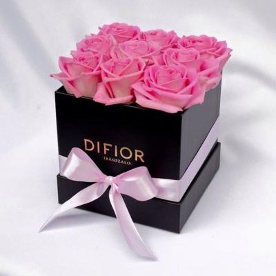 Cina Custom Logo stampato Luxury rigido cartone quadrato Flower Arrangement Box in vendita