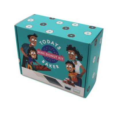 China Nach Maß gedruckte Donut-Packungskiste Donut-Papier-Kiste Verpackung mit Logo zu verkaufen