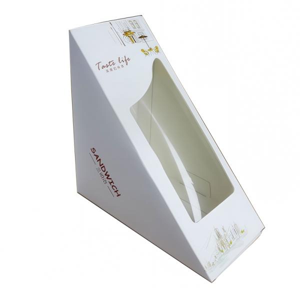 Quality Customized Food Packaging Box Small Batch Printing Window Sandwich Paper Box for sale