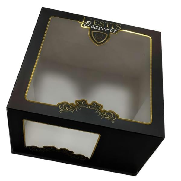 Quality Customized Food Packaging Box Small Batch Printing Window Sandwich Paper Box for sale