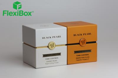 China Luxury Double-Layer Skincare Gift Box with Matte-Finish Cardboard and Gold Foil Stamping for sale