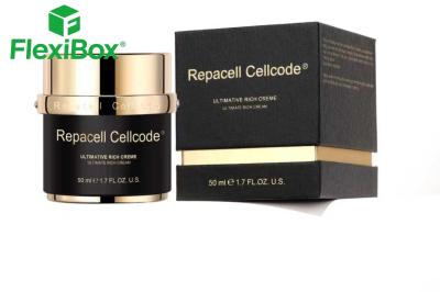 China Luxury Black & Gold Magnetic Flip-Top Perfume Gift Box with Customizable Inner Support for sale