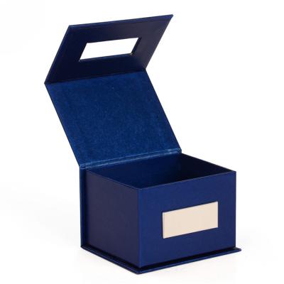 Cina Abitudine magnetica del contenitore di regalo del flat pack blu stampata con il materiale della carta di specialità in vendita