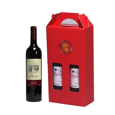 Cina Contenitore d'imballaggio di carta di bottiglia di vino del cartone con il logo stampato abitudine in vendita