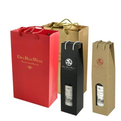 Cina Contenitore d'imballaggio di carta di bottiglia di vino del cartone con il logo stampato abitudine in vendita