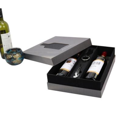Cina Contenitori di regalo stampati in due pezzi del vino rosso, contenitore d'imballaggio di bottiglia di vino con il logo in vendita
