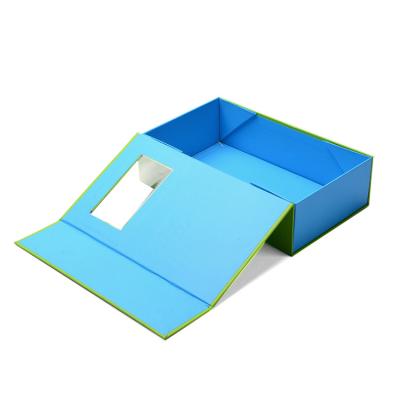 Cina Contenitore di regalo pieghevole del magnete della carta durevole del cartone con la dimensione di abitudine della finestra in vendita