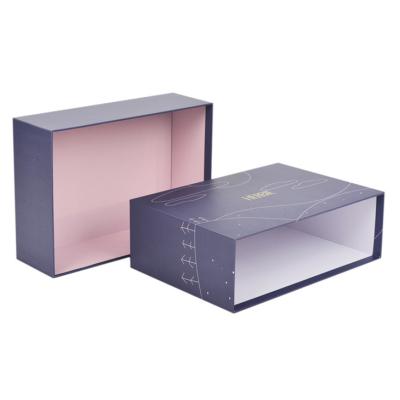 Cina Confezione regalo in carta stampata con logo personalizzato Scatola per cassetti scorrevole per abbigliamento/gioielli/cosmetici in vendita