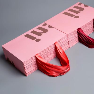 China Douanedruk Gemerkt Embleem Kleinhandelsdocument het Winkelen Zakken met Linthandvatten Te koop