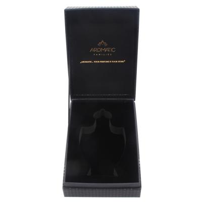 Cina Contenitore di imballaggio di carta rigido nero del profumo con il logo dell'oro in vendita