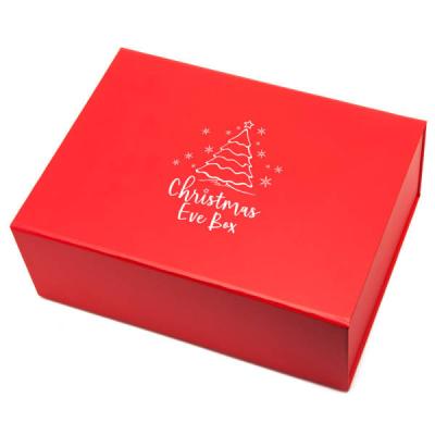 Cina Contenitore d'imballaggio piegante grande di stampa su ordinazione di regalo magnetico del paniere di notte di Natale con il nastro in vendita