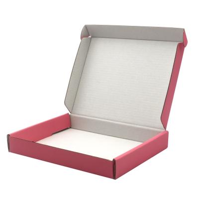 China Logotipo feito sob encomenda que imprime a caixa packiging do encarregado do envio da correspondência feito sob encomenda pequeno cor-de-rosa ondulado à venda