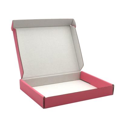 China Logotipo feito sob encomenda que imprime a caixa packiging do encarregado do envio da correspondência feito sob encomenda pequeno cor-de-rosa ondulado à venda