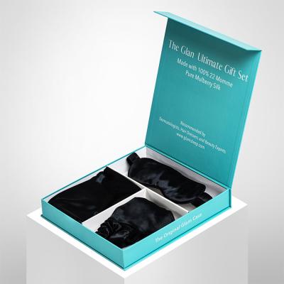 Cina La maschera di occhio di seta stampata abitudine della federa Scrunchie ha messo il contenitore d'imballaggio di regalo in vendita