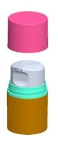Quality Plastic Cosmetic Airless Bottles Lightweight 30ml 50ml 100ml 150ml 200ml for sale