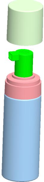 Quality 60ml Cosmetic Foamer Bottle Lightweight Spill Proof With Pump Head Cap for sale