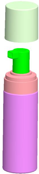 Quality 60ml Cosmetic Foamer Bottle Lightweight Spill Proof With Pump Head Cap for sale