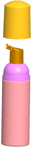 Quality Liquid Skin Care PET Foamer Bottle 60ml With Pump Head / Cap for sale