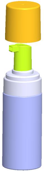 Quality PP Travel Foam Pump Bottle With Cap Leakproof 100ml 150ml for sale