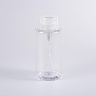 China 200ml Capacity Crystal-Clear Transparent PET Makeup Remover Bottle with Durable PET Material for sale