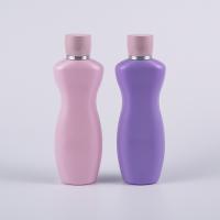 Quality Pink Purple Color Ergonomic Shape 200ml PE Body Lotion Bath Wash Bottle for sale