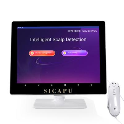 China Portable 15 Inch HD Touch Screen Hair Scanner Machine 1080p Hair And Scalp Analyzer for sale