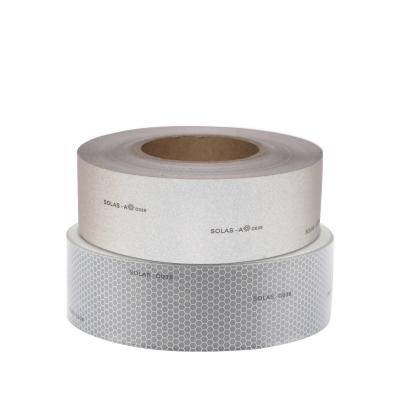 China Waterproof Safety Solas retro Reflective SEW-ON fabric marine tape for boats for sale