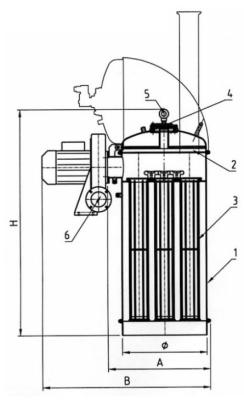 China Compact Reverse Pulse Jet Filter Low Emission High Filtration Efficiency for sale