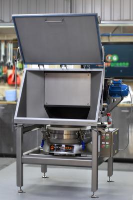 China Ergonomic Inclined Sack Tipping Station For 25kg Single Batch Processing for sale