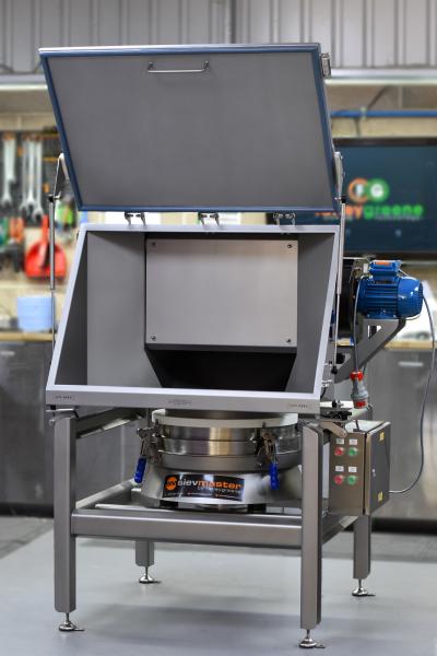 Quality Ergonomic Inclined Sack Tipping Station For 25kg Single Batch Processing for sale