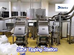 Estación de Vaciado de Sacos Inclinada Ergonómica para Procesamiento de Lotes Individuales de 25 kg