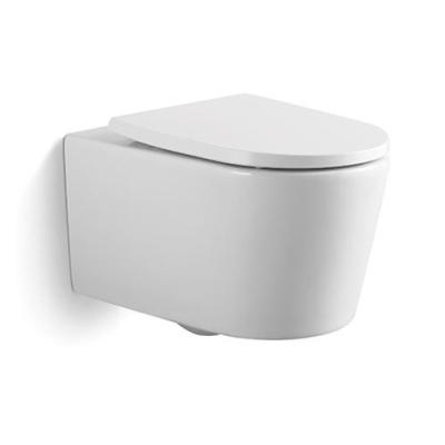China Modern Concealed Cistern Hanging Toilet Bathroom Hotel square Wall Mounted Toilet Bowl Ceramic Rimless Wall Hung Toilet for sale
