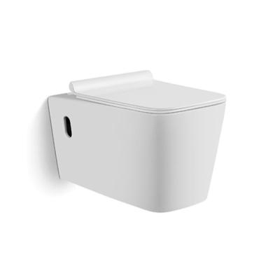 China Round Rimless Sanitary Ware Ceramic Easy Clean Save Space Wall Hung Toilet for sale