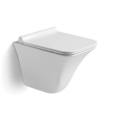 China Modern Wc Ceramic Wall-Mounted Toilet with Concealed Tank Rimless One-Piece Sanitary Ware UF Material CE Certified for sale