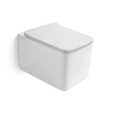 China European Sanitary Ware Cheap Hanging Rimless P Trap Washdown Modern Ceramic Wc Wall Mounted Drain square Wall Hung Toilet Bowl for sale