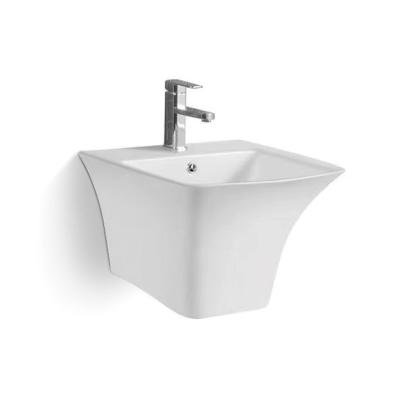 China Easy Clear Wall Hung Ceramic Sink Lightweight For School Bathroom for sale