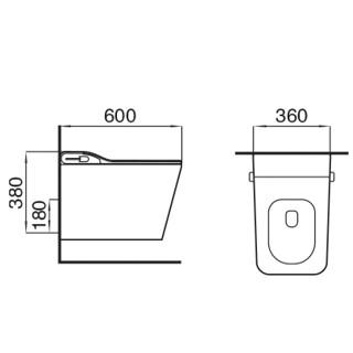 中国 壁掛けスマート トイレ 衛生用品 WC 自律 トイレ 家庭用 スマート トイレ 音声制御 販売のため