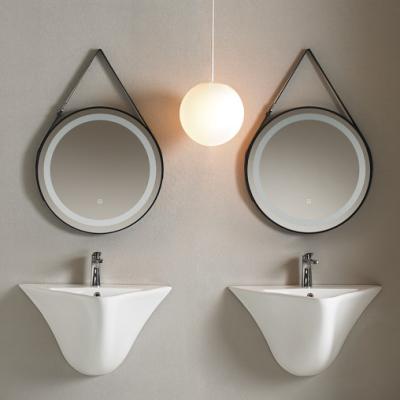 China Modern Bathrooms Ceramic Wall Hung Basin Functional With Easy Clean Glaze for sale