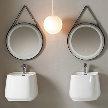 China Above Counter Ceramic Wall Hung Basin Functional For Contemporary Bathroom for sale