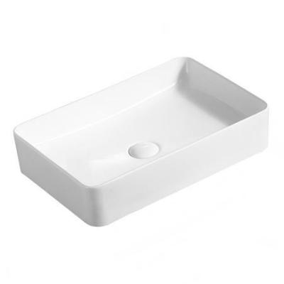 China Contemporary Matte Color Ceramic Bathroom Sink Rectangular Shape Art Basin Table Top Ceramic Wash Basin for sale