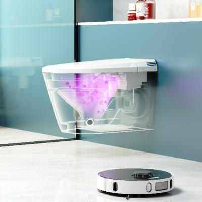 중국 스마트 벽걸이형 비데 일체형 변기 자동 물탱크 내장 P-트랩 배수 방식 리모컨 완전 자동 판매용