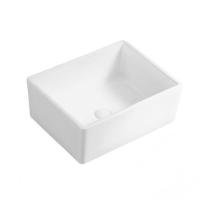 China High Quality Modern Design White Ceramic Rectangular Counter Top Bathroom Sinks Solid Surface for Sanitary Ware Fast Shipping for sale