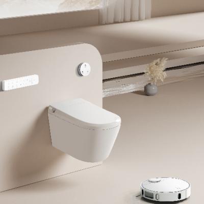 China Durable Smart Toilet with Wall-Mounted Euro Design Bathroom Bidet Heated Seat Built-in Tank Nice Automatic Features for sale