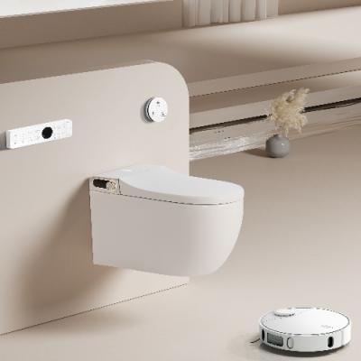 China Modern Design Water Closet Easy Cleaning Intelligent Hanging Bathroom Ceramic Smart Wall Hung Toilet for sale