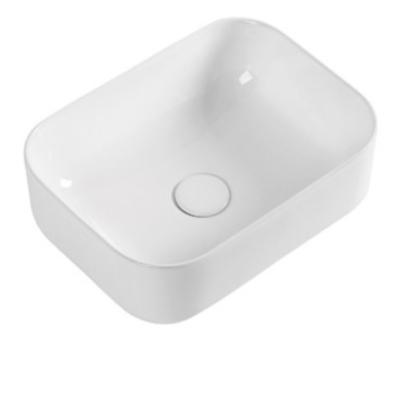 China High Quality Rectangular White Bathroom Sink Countertop Ceramic Basin for Easy Cleaning for Hotel Washrooms for sale
