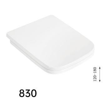 China Tampa do assento sanitário de resina de ureia de venda quente europeia, formato quadrado ultrafino, fechamento suave à venda